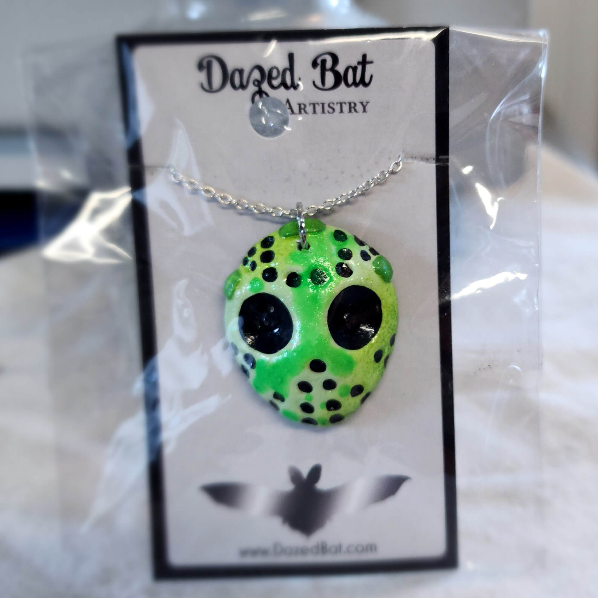 Friday the 13th handmade mask pendant | Dazed Bat Artistry