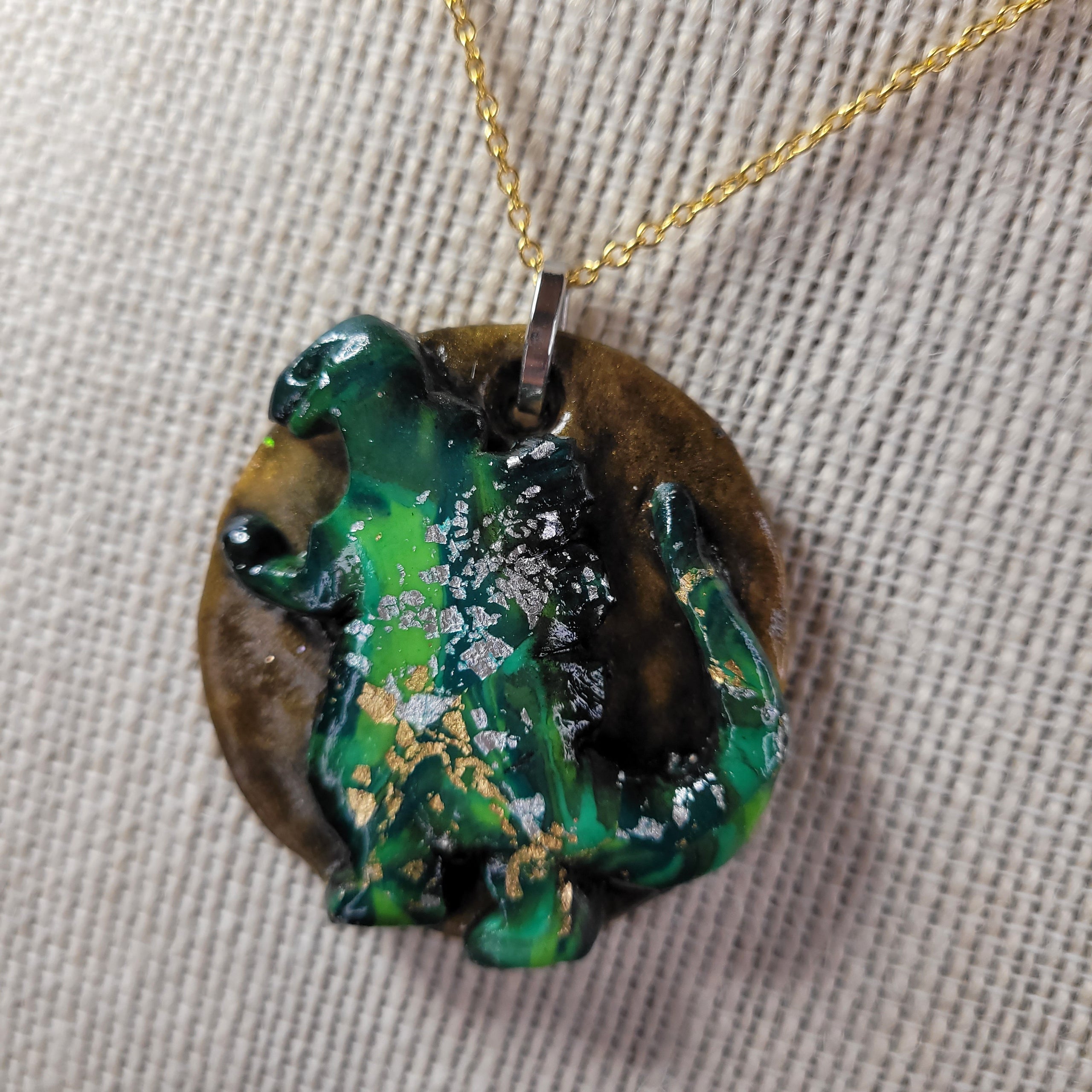 Godzilla Statement Pendant Necklace | Dazed Bat Artistry