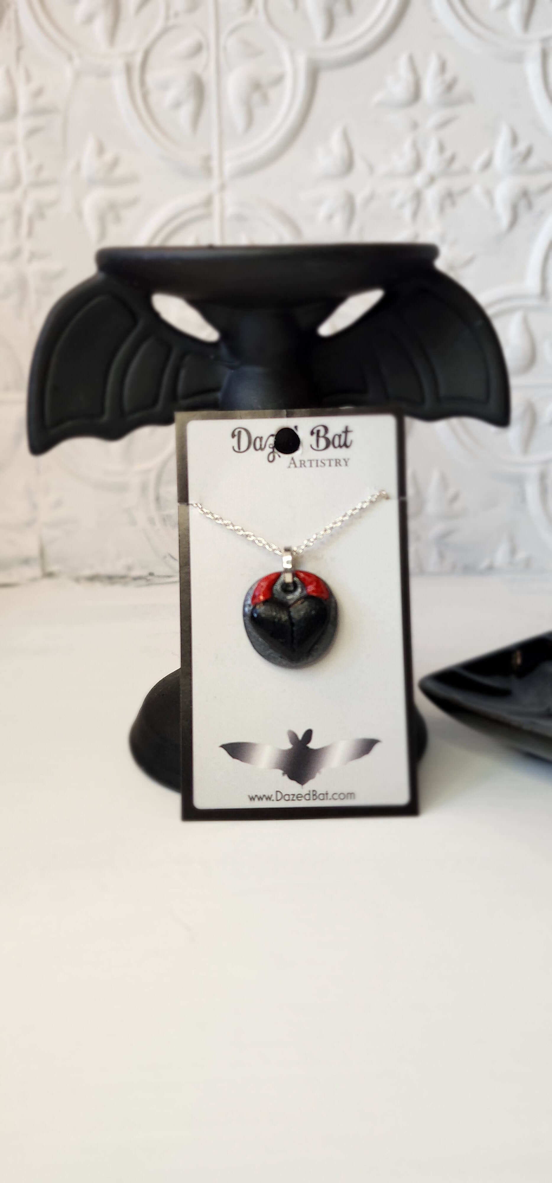 Devil Heart Lightweight Handmade Pendant Necklace | Dazed Bat Artistry